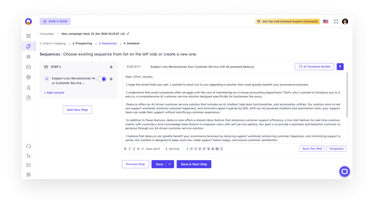 Sequence Performance Metrics Outboundly